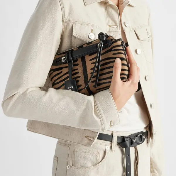 Fendi By The Way Soft Mini Tiger-print Cavallino Leather Mini-bag